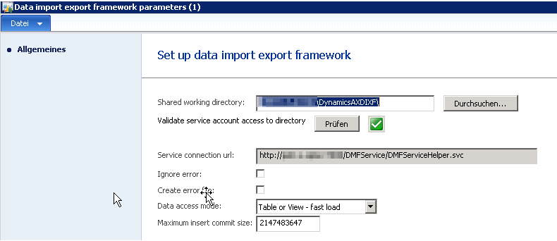 THOMAS WILKE's DYNAMICS AX / D365fO BLOG: Data Import Export Framework - Problems with shared ...