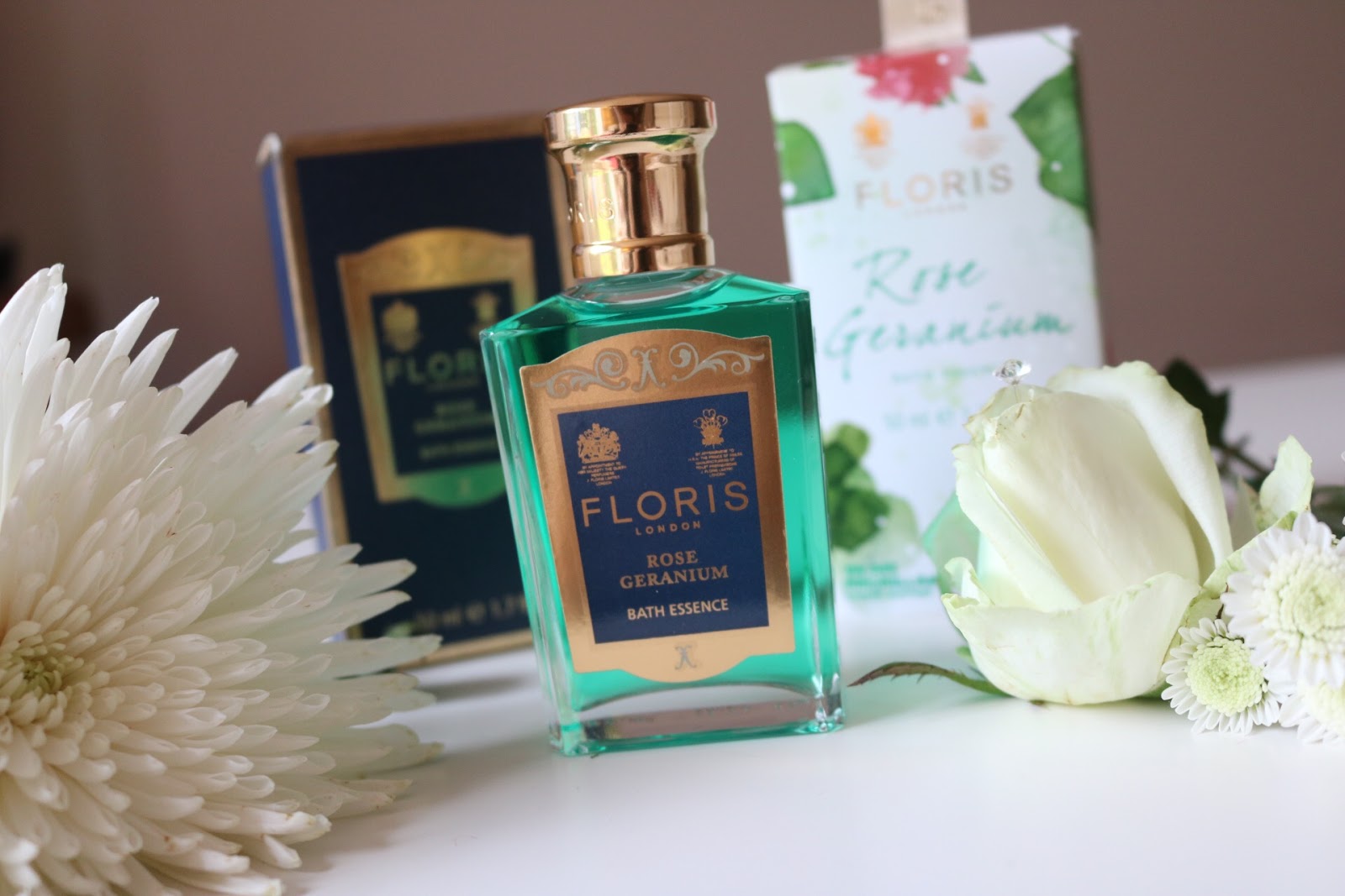 Limited Edition Floris Rose Geranium Bath Essence with Macmillan | I Am ...
