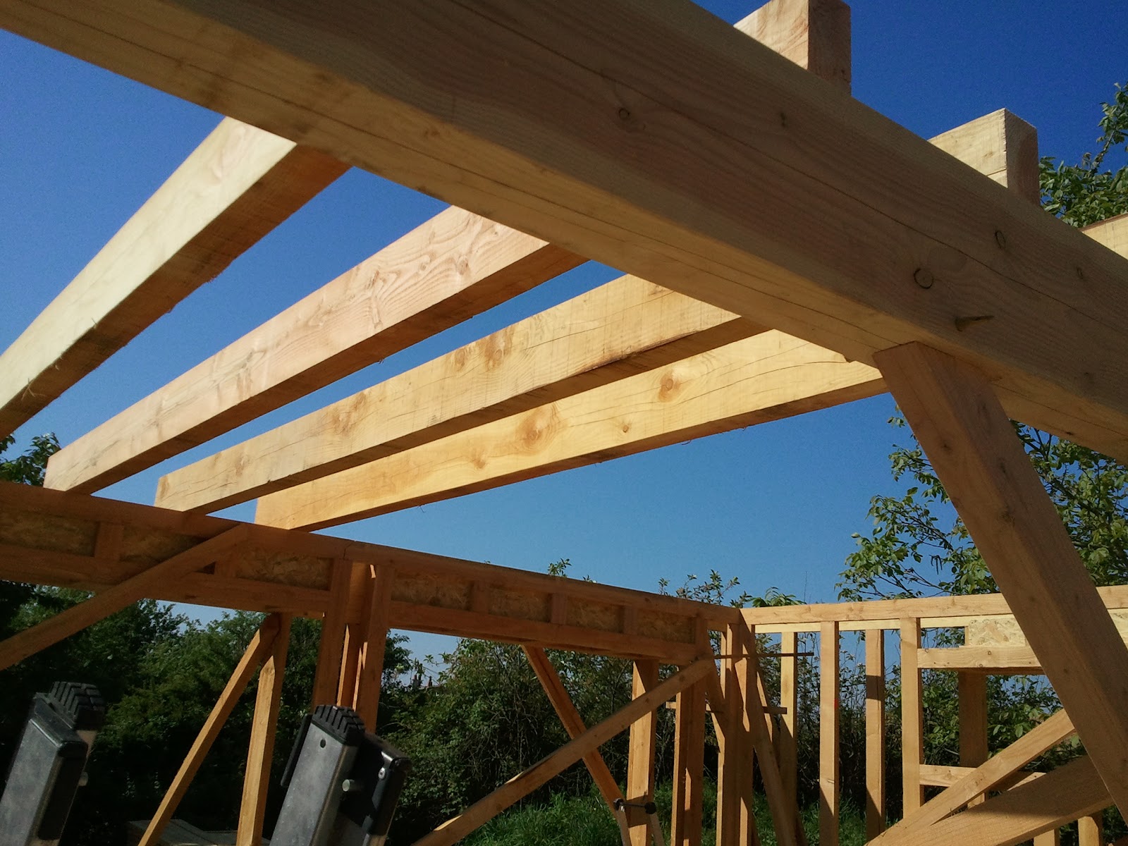 Notre maison ossature bois isolation paille...: Le solivage