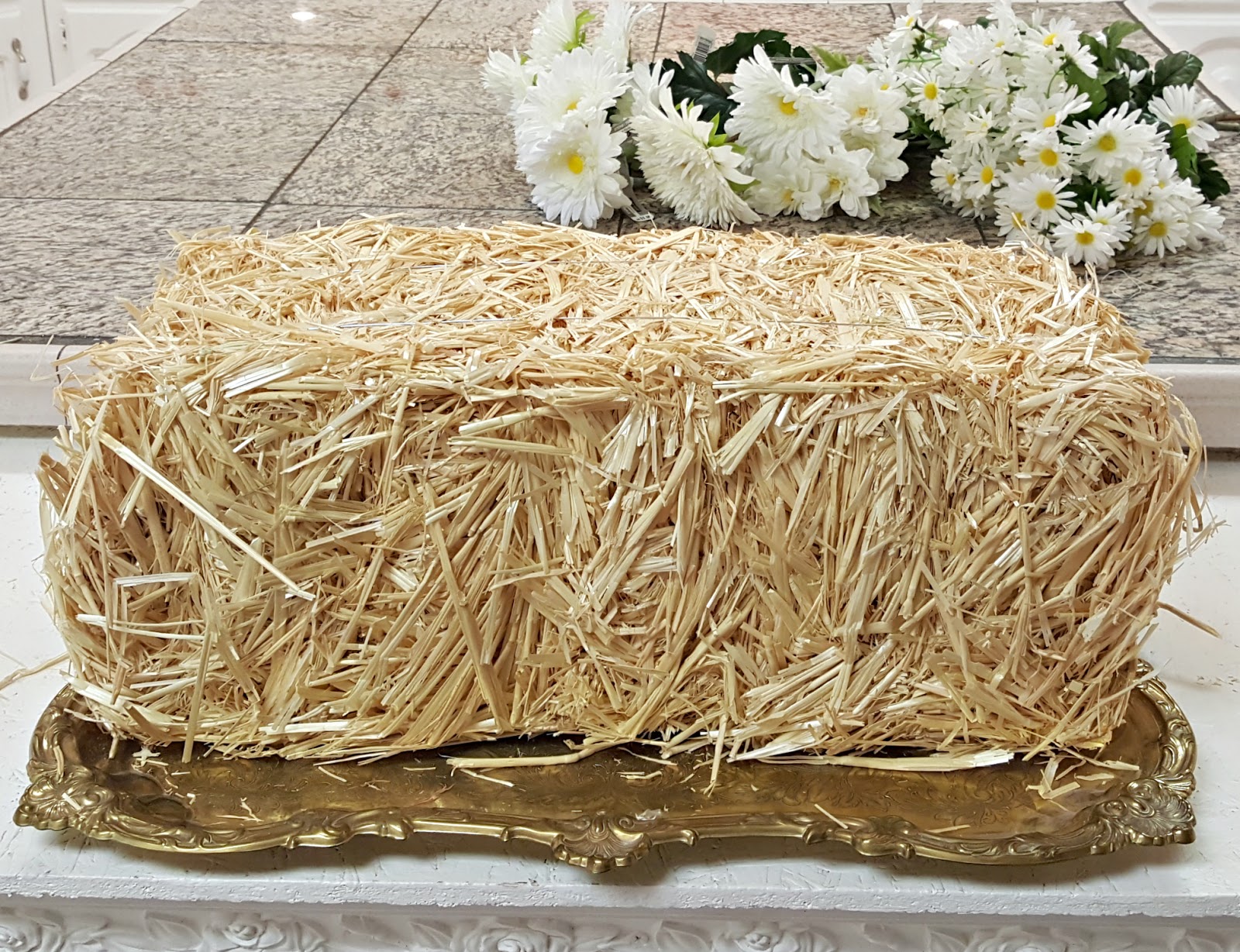 Penny's Vintage Home: Floral Design using a Hay Bale for the Container