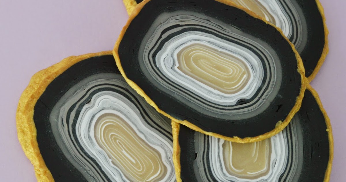 Faux Agate Polymer Clay Coasters Tutorial / The Beading Gem