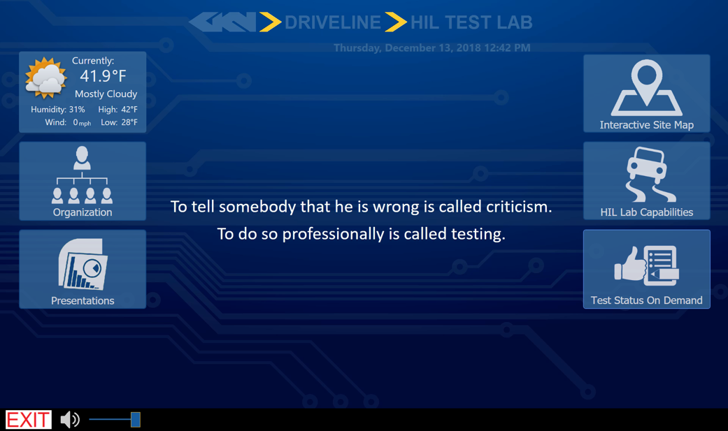 HIL Lab Kiosk & TAMS Program