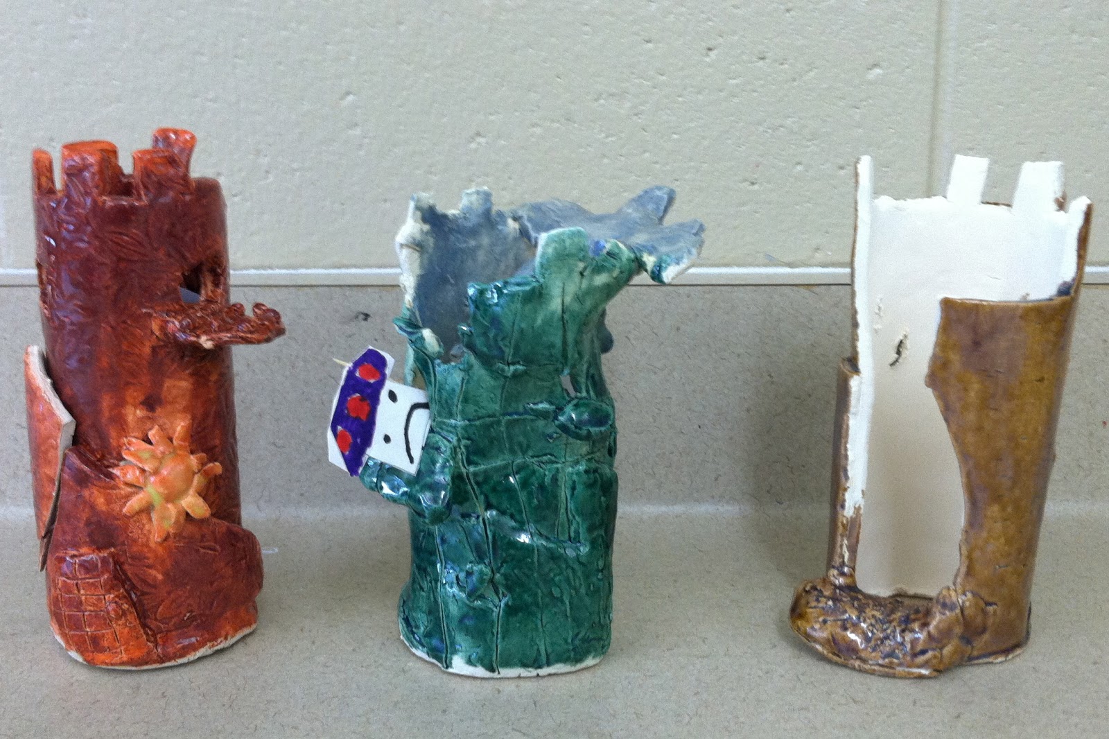 Electrick Canvas: Clay Castles: Janis' 6th Grade Class