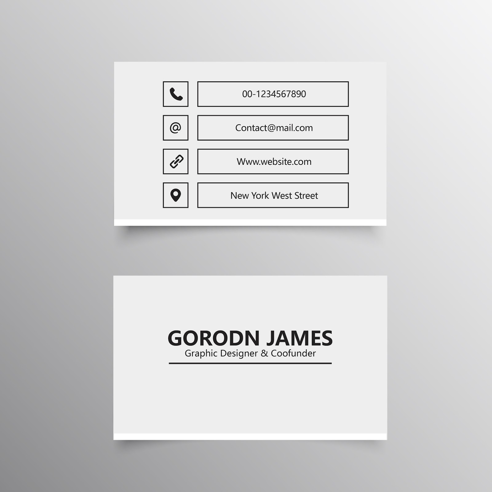 Free Simple Business Card Template - Download Free Graphics