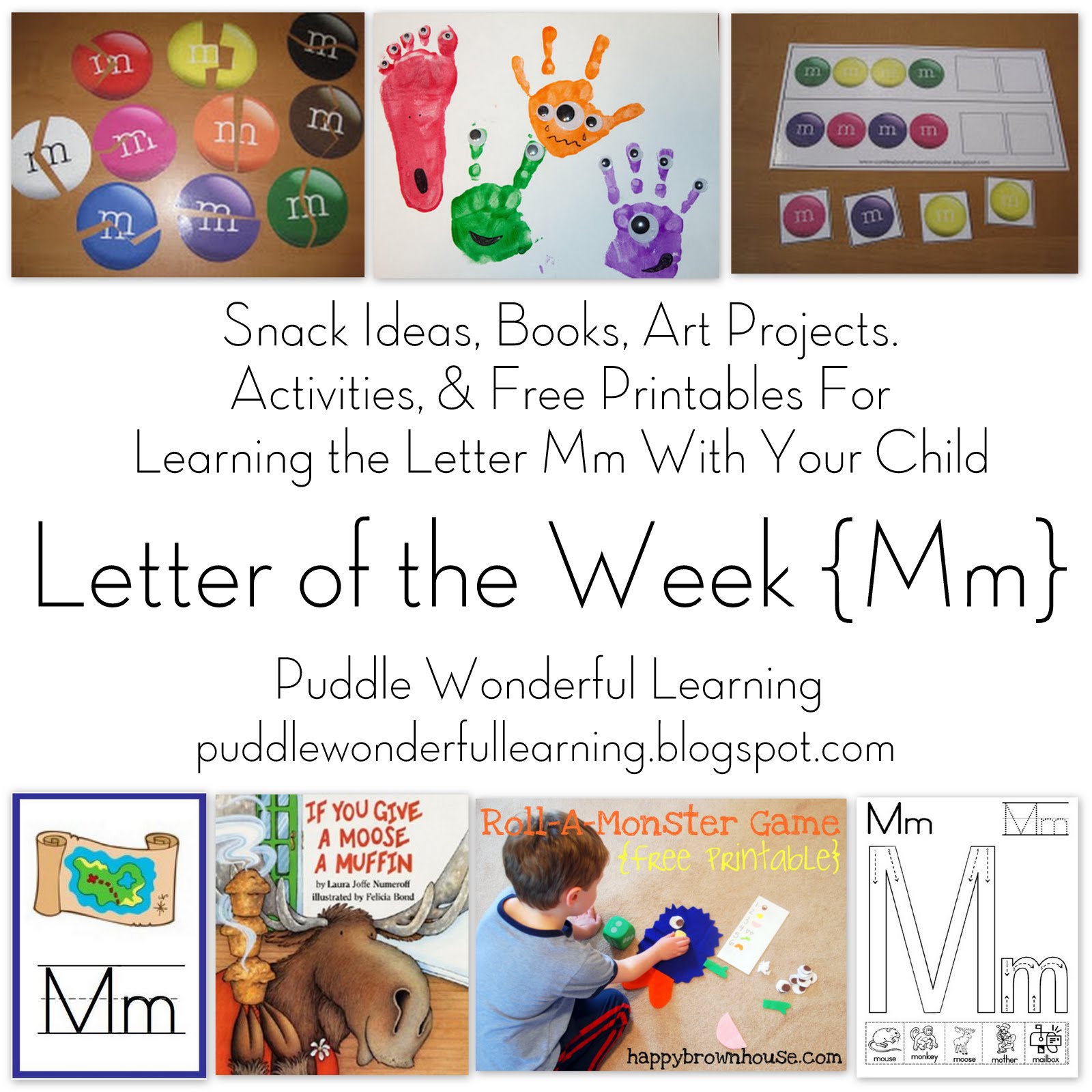 Puddle Wonderful Learning: Preschool Activities: Letter of the Week {Mm}