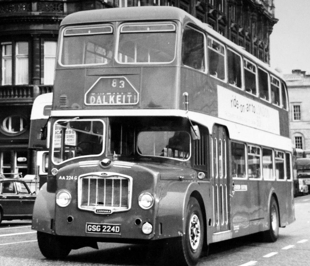 Tour Scotland: Old Photograph Double Decker Passenger Bus To Dalkeith ...