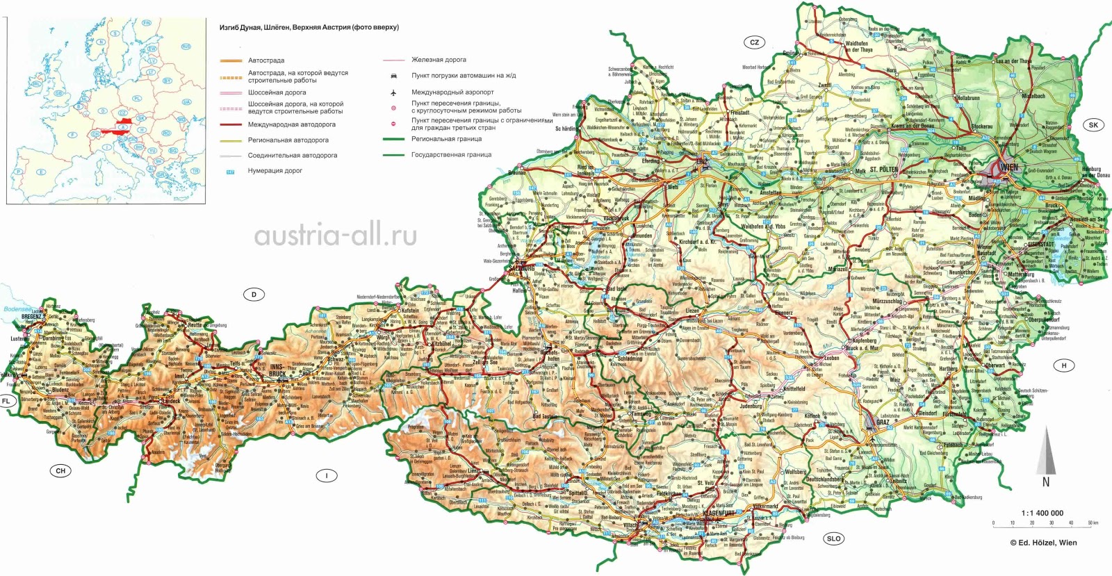AUSTRIA - GEOGRAPHICAL MAPS OF AUSTRIA ~ Klima Naturali™