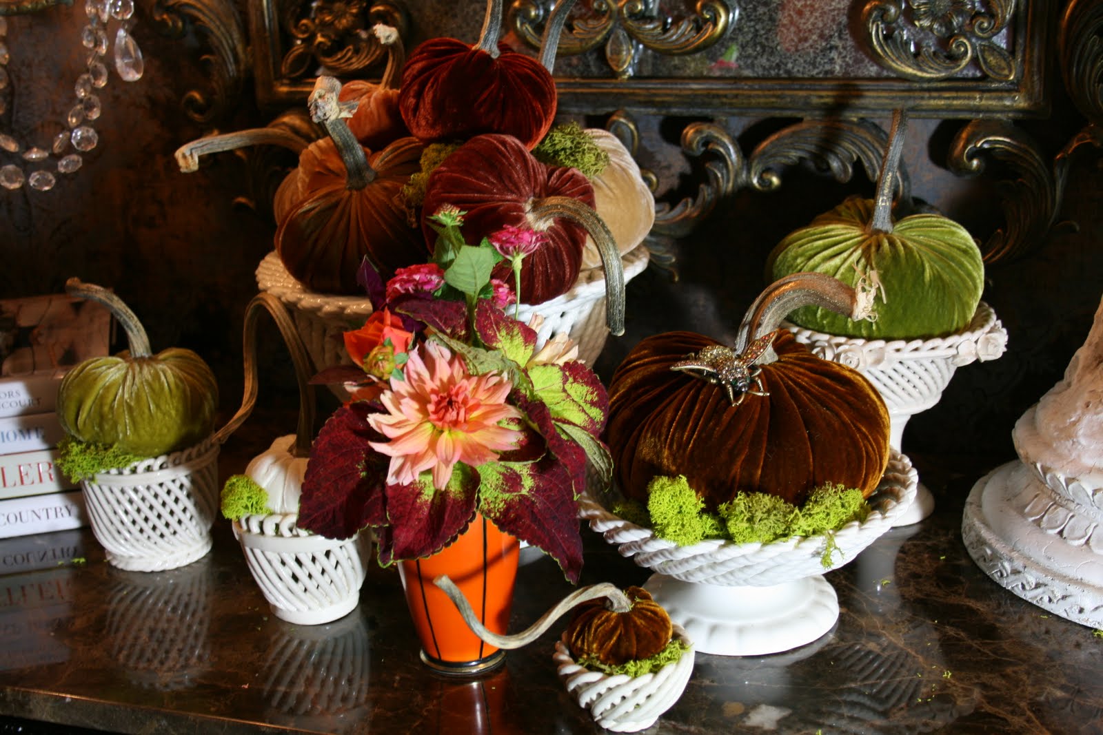 Romancing the Home: Fall Decorating Ideas - Our Special Velvet Pumpkins