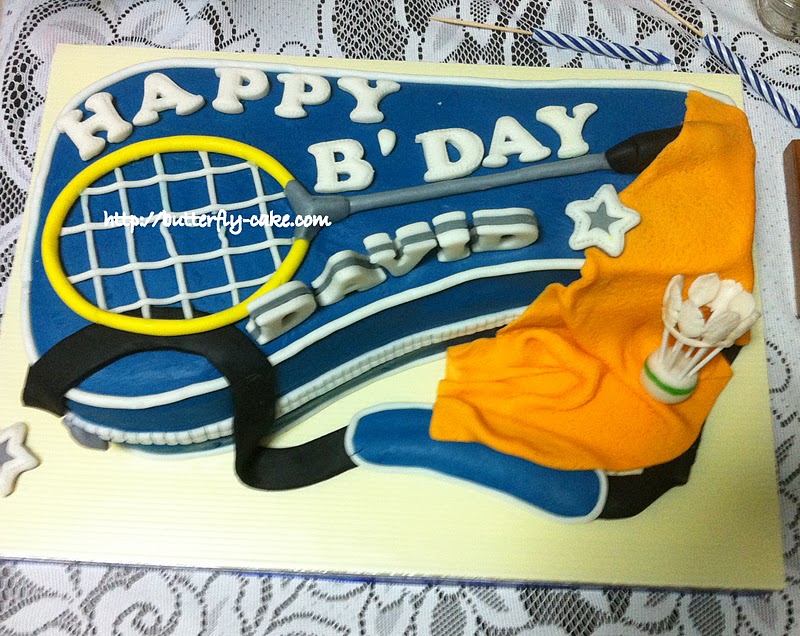 Birthday Cake Badminton Design - The Cake Boutique