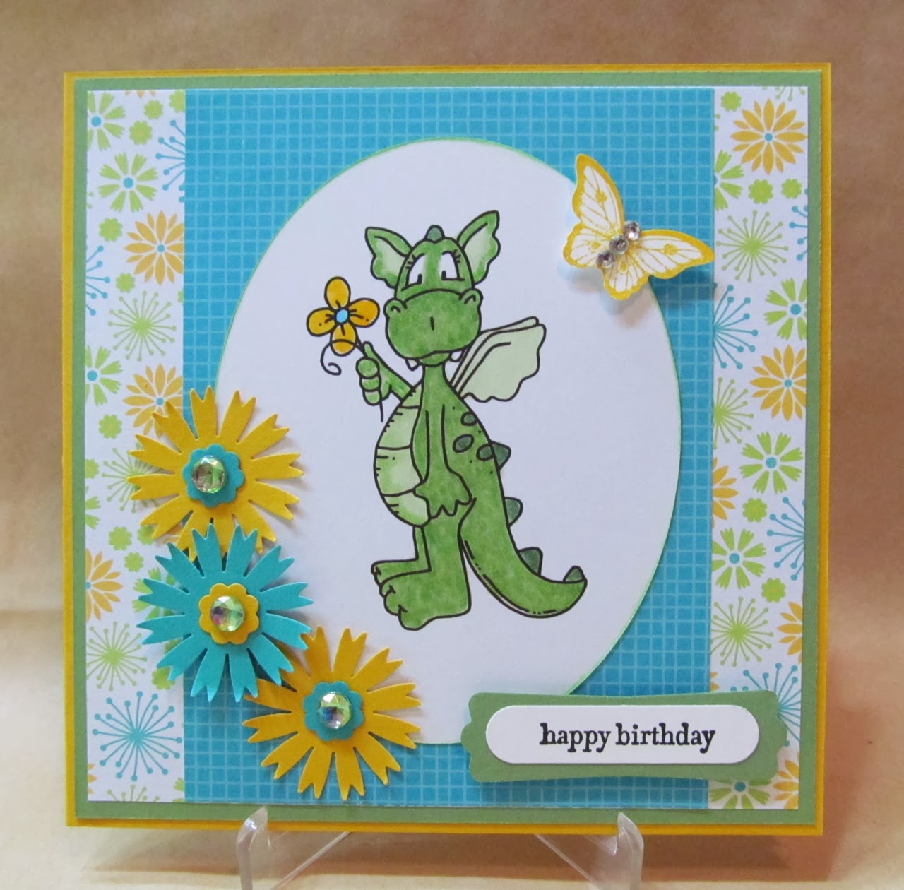 Savvy Handmade Cards: Cute Dragon Birthday Card
