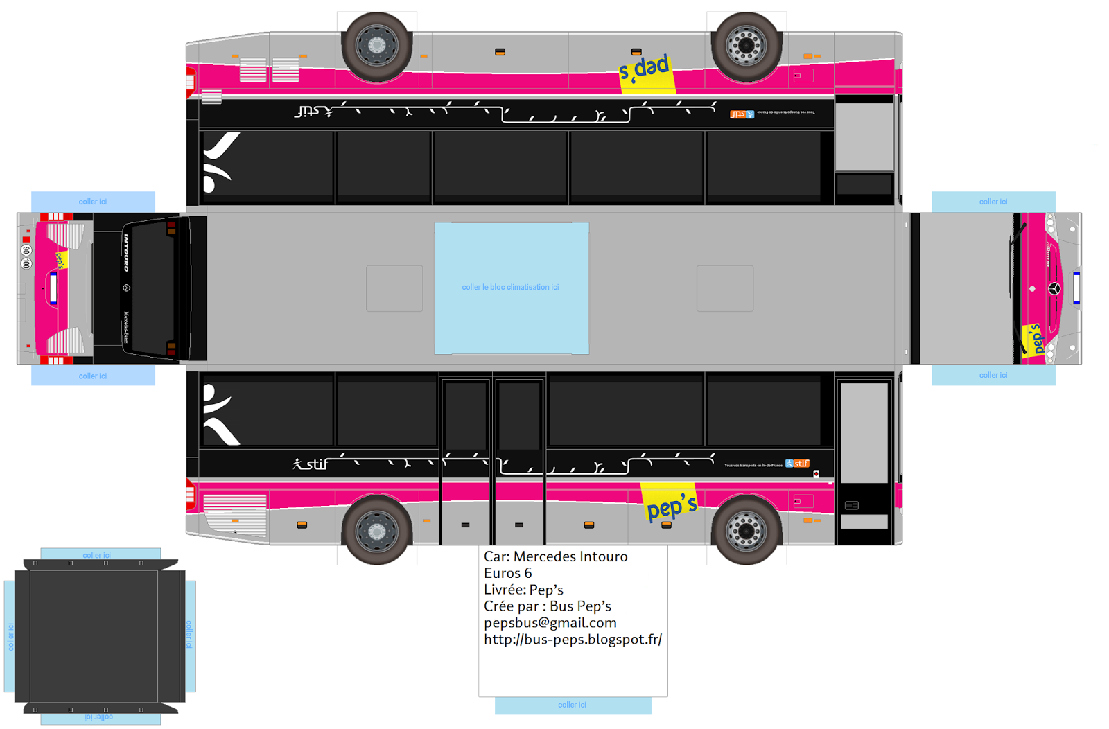 Maquette papier 47: Bus PEP'S (Transdev AMV)