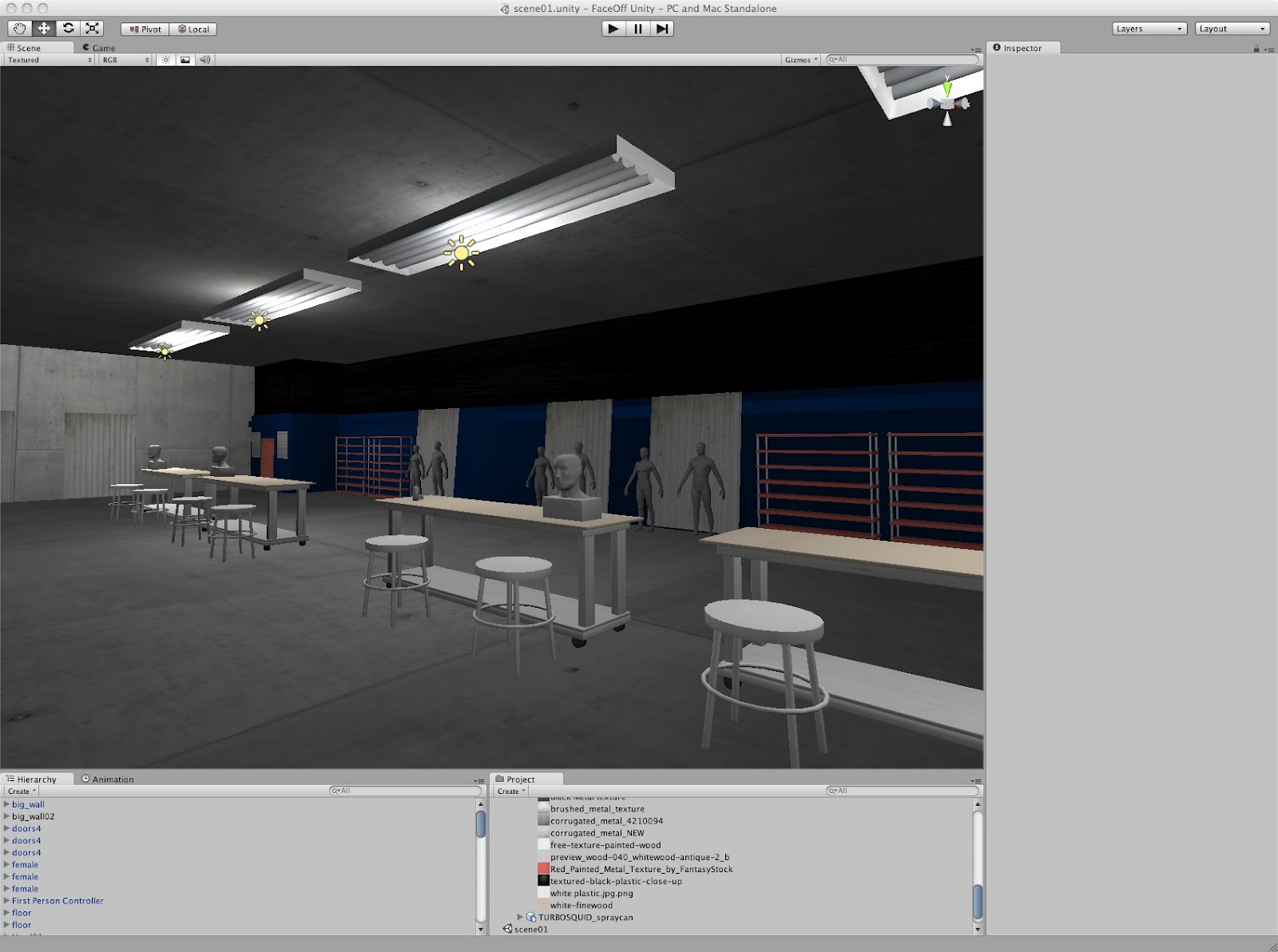 3D Modeling Class Progress: Unity Game Screenshots 02