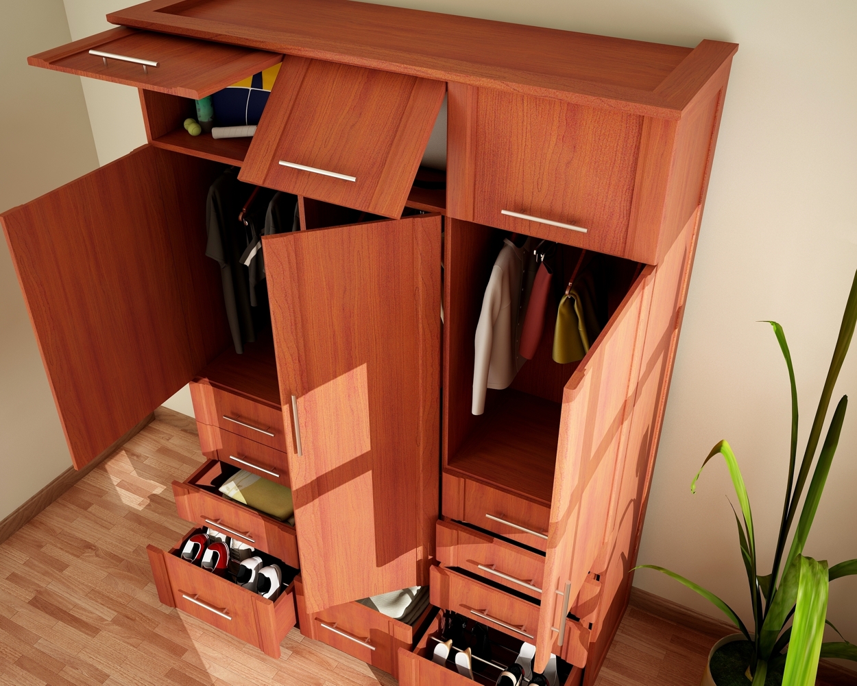 AF Arquitectura y Mobiliario: Closet en madera