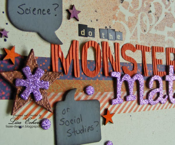 Lisa E Design Blog: Scrapbook Process Video: The Monster Math