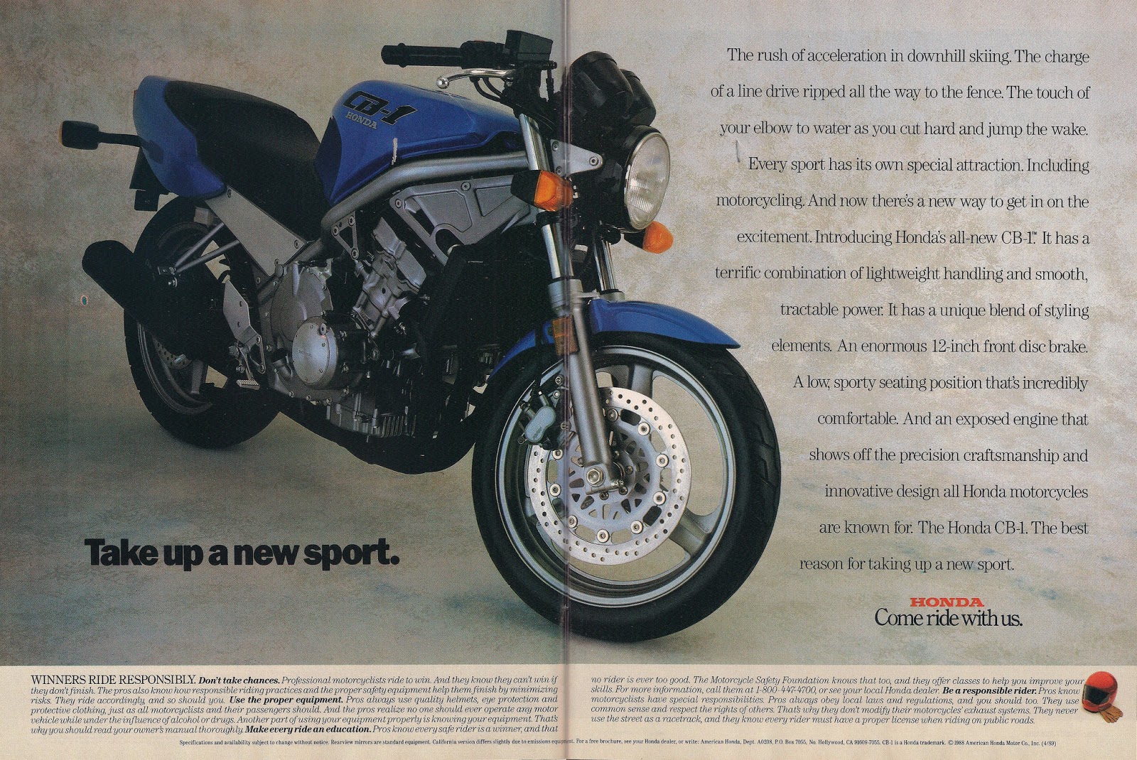 Racing Cafè: Vintage Brochures: Honda CB-1 400 1989 (Usa)