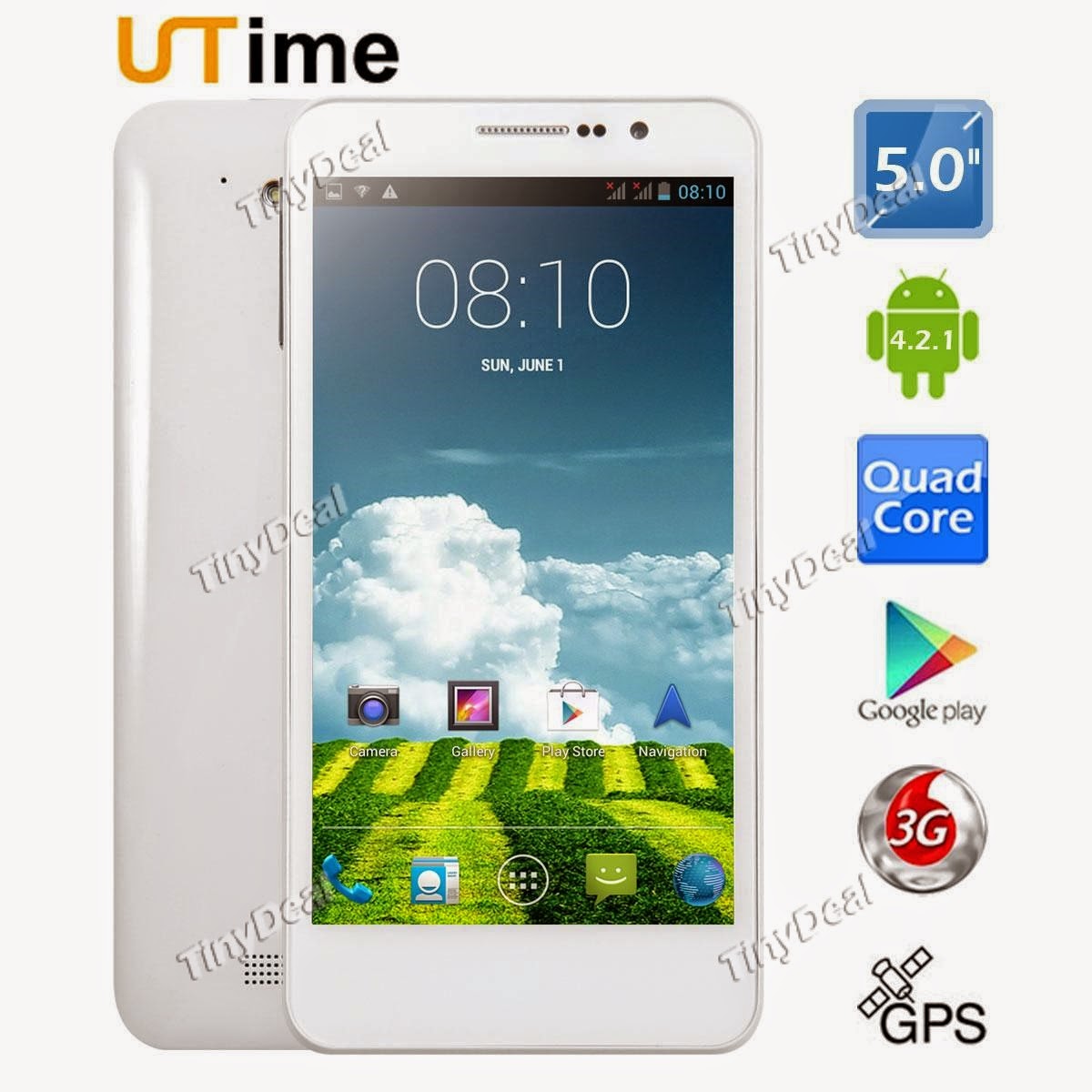 Cina economici smartphone: Utime FX 5 pollici qHD MTK6589 Quad Core ...
