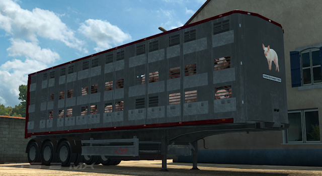 Fliegl Animal Transport Trailer (Single & Double) ETS 2 - ETS 2 Mundo Mod
