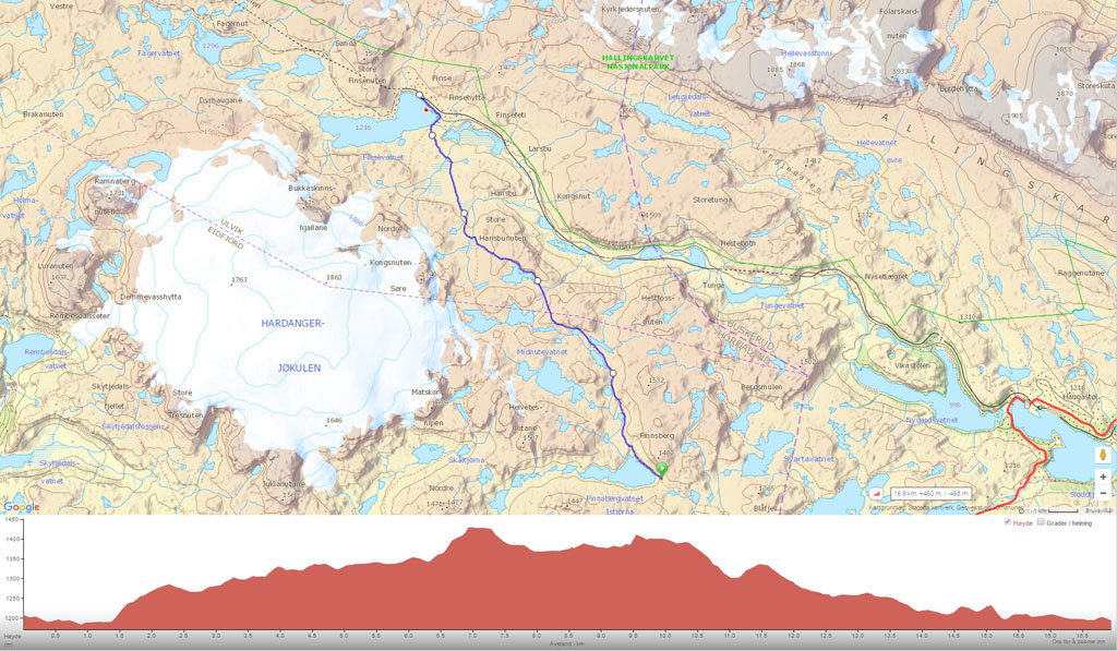 Tarjei's Villmark: (Massiv) Dag 7: Finnsbergvatnet - Finse