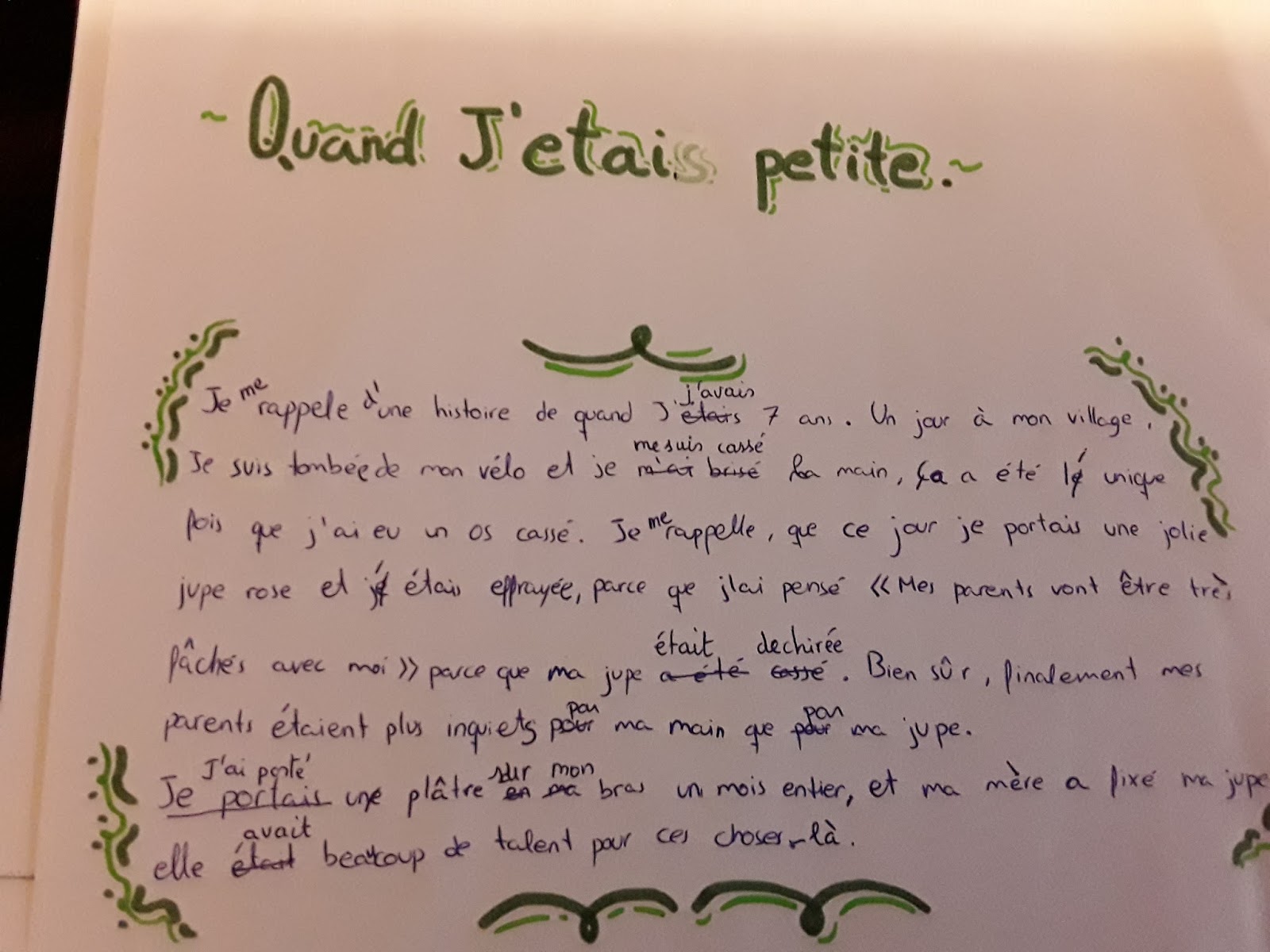BIENVENUE SUR NOTRE BLOG FRANÇAIS: Quand j'étais petit/e (par les ...