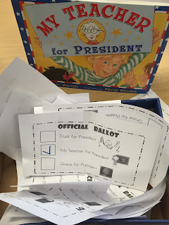 For the Love of First Grade: Voting in the Classroom Election Freebie