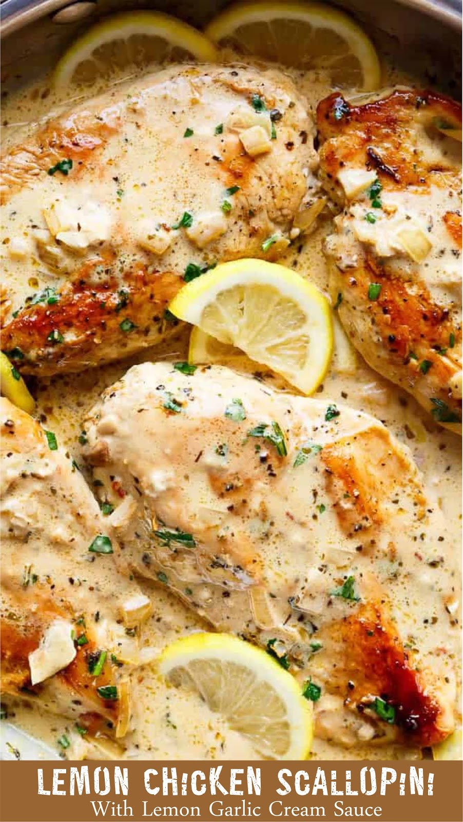 Lemon Chicken Scallopini with Lemon Garlic Cream Sauce | EAT