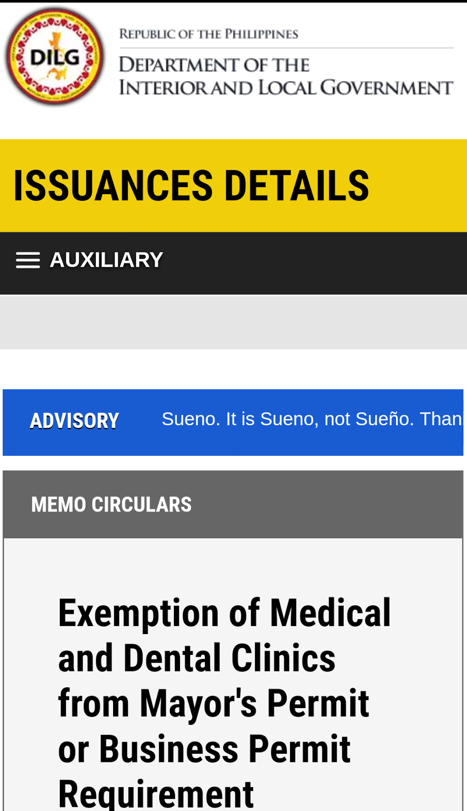 DILG: Exemption of Medical and Dental Clinics from Mayor's Permit or ...