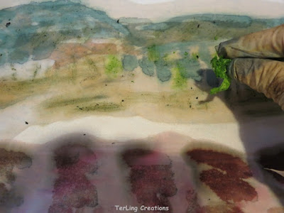 Terrie ~.~ smiling.....: Natural color extraction experiment 天然色素試驗畫作