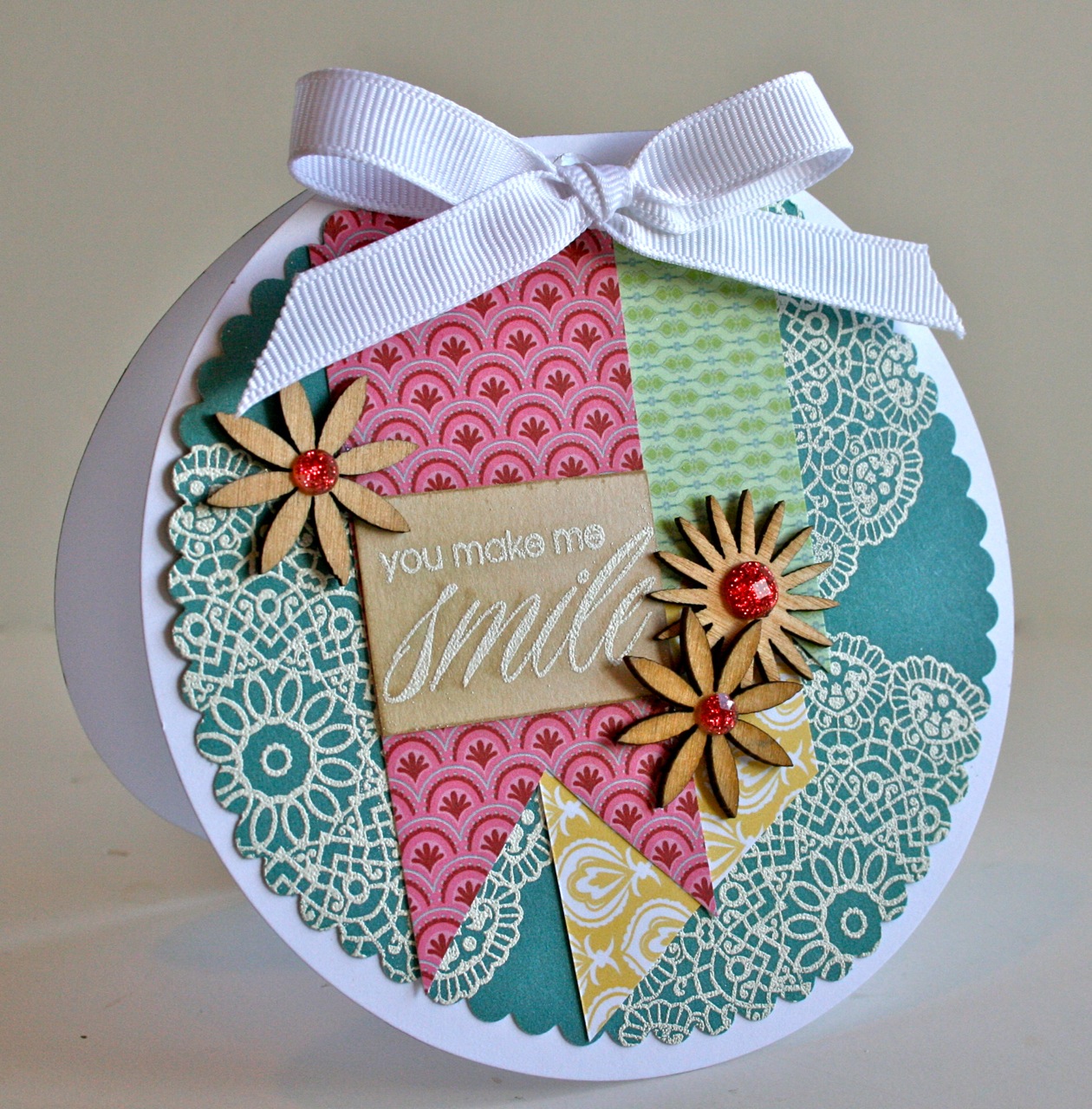 Karen Pedersen: Circle Card with Chantilly and Rose Gift Enclosure Card ...