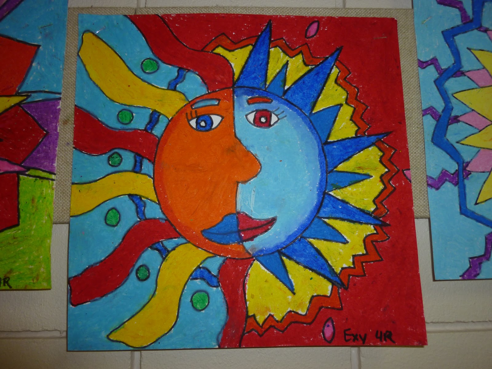 Mrs. Werner's Art Room: 4th Grade Oil Pastel Suns
