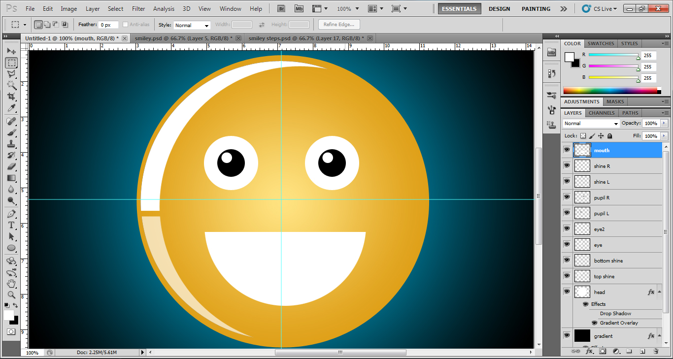 V3N0M's - 2D and 3D art: Photoshop Smiley Tutorial