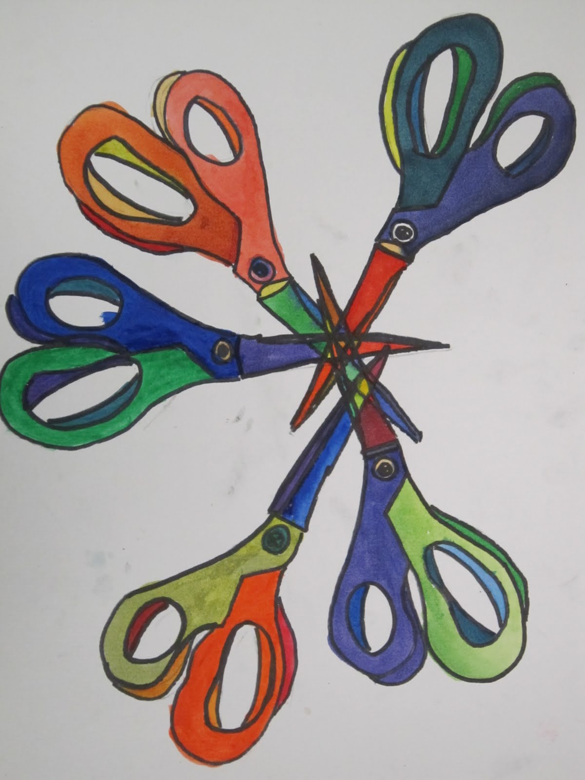 Mrs. Wille's Art Room: Scissor Color Wheels