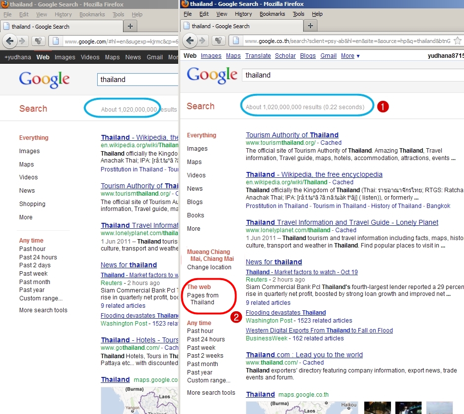 Google ware: google.com กับ google.co.th ความเหมือนที่แตกต่าง