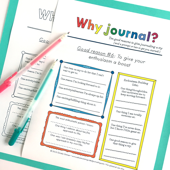 Adventures in Guided Journaling: Why Journal? Good Reasons #5, 6 and 7