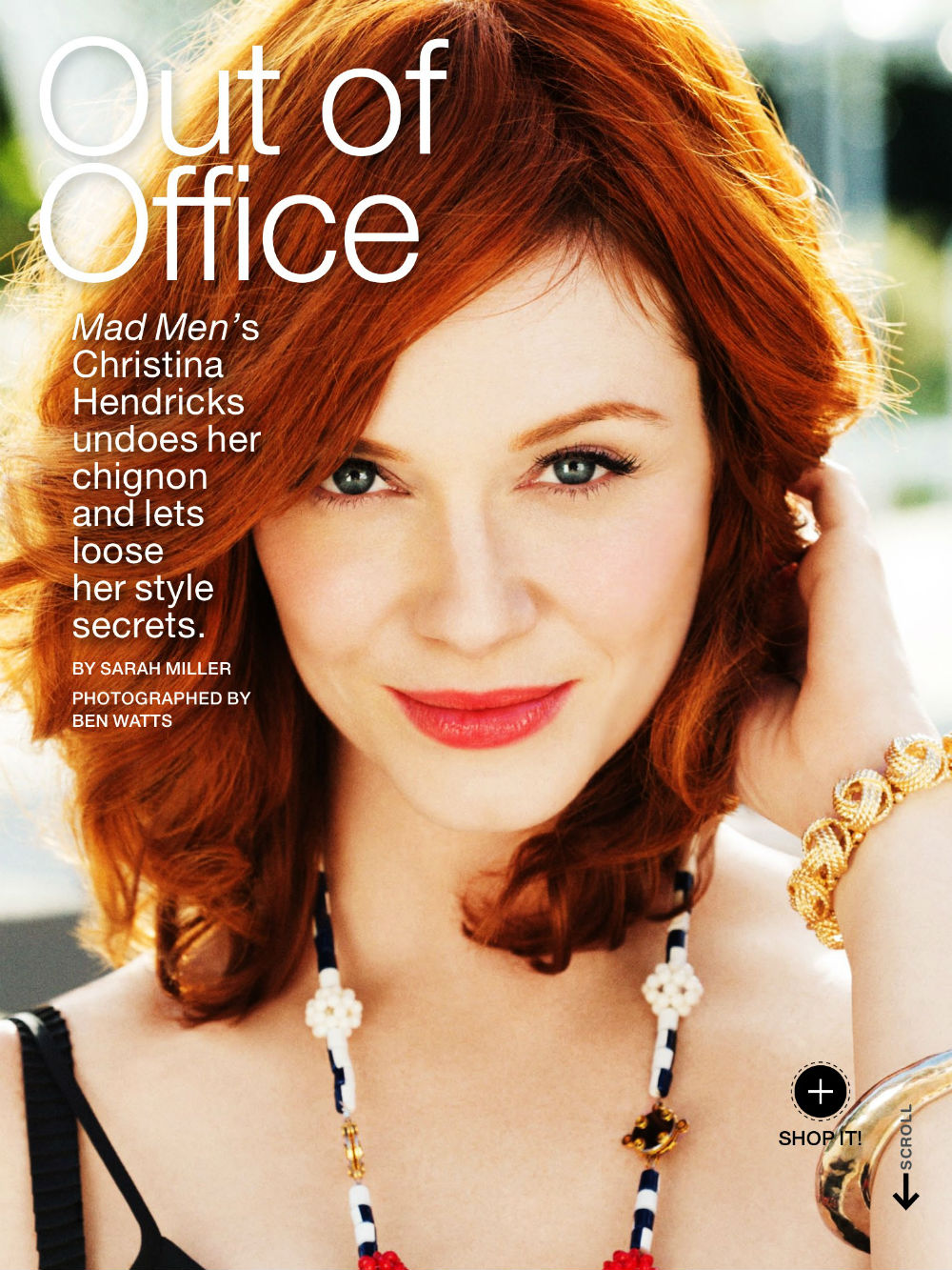 Christina Hendricks by Ben Watts Magazine Photoshoot For Lucky Magazine ...