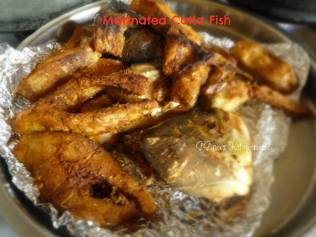 G'Gina's Kitchenette: Spiced Grilled Catla (Indian Carp) Fish Curry