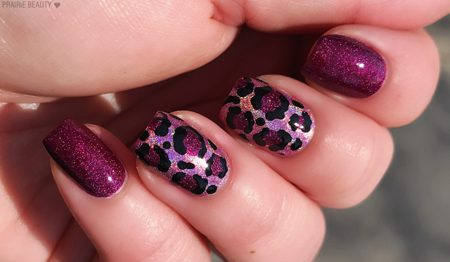 MANI MONDAY: Raspberry Holo Leopard Print Nails - Prairie Beauty