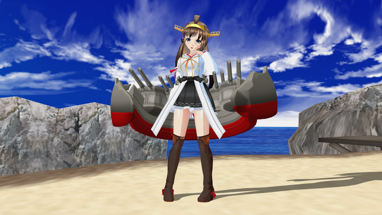 Aesland blog: Kancolle Mod 3D custom girl. shimakaze and kongou