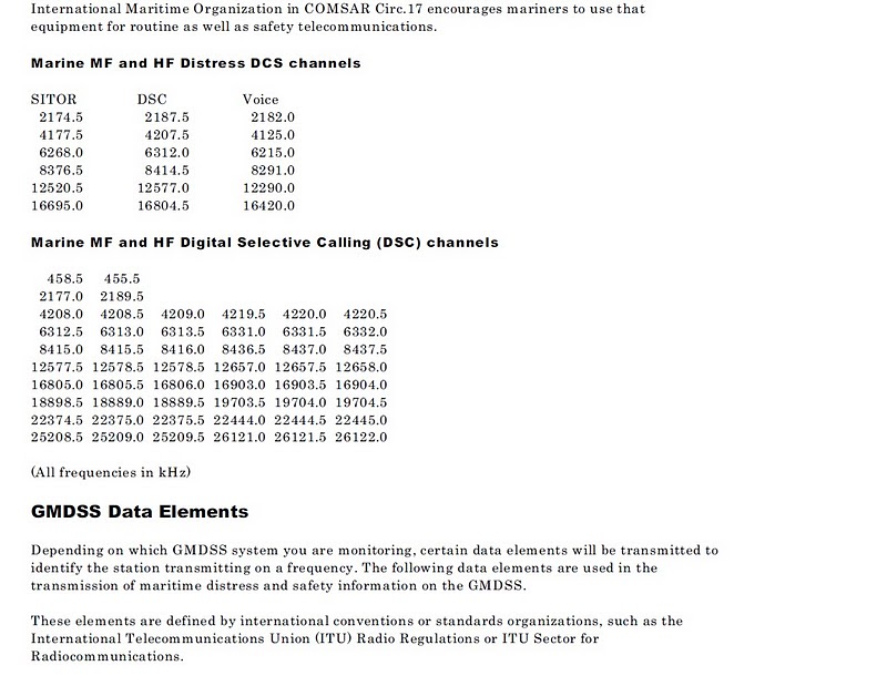 grafdx radiothings: DSC - GMDSS FREQUENCY....