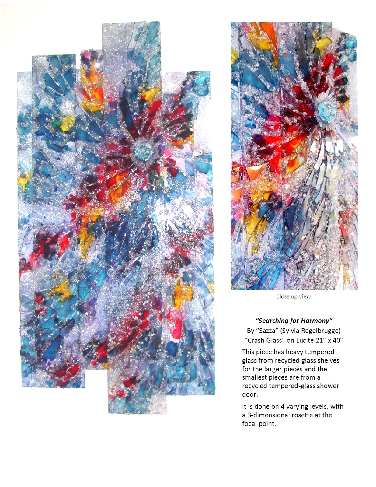 Sazza Arts of New Mexico: Crash-Glass Wall Art