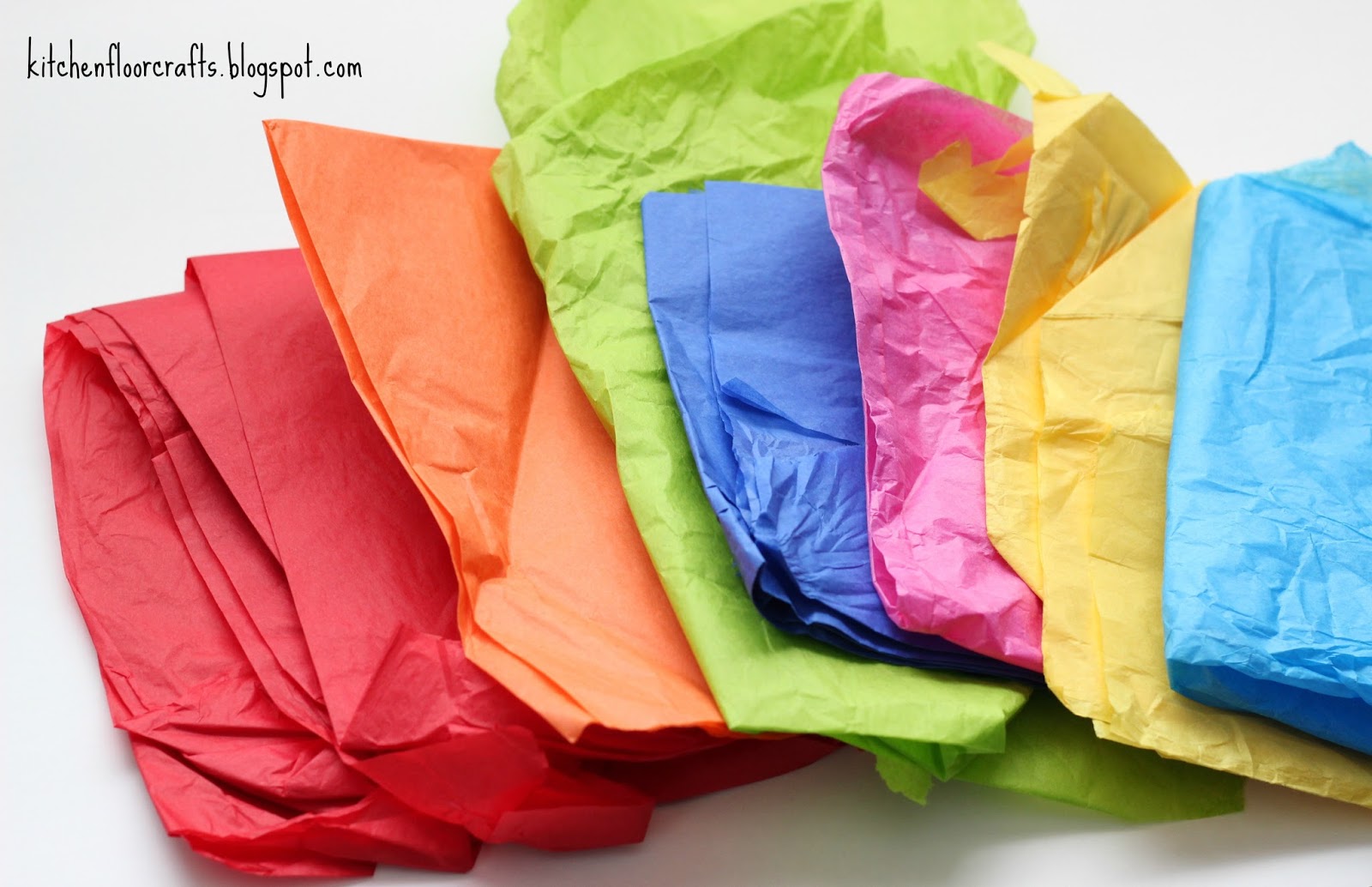 Kitchen Floor Crafts: Wax Paper Flower Garden