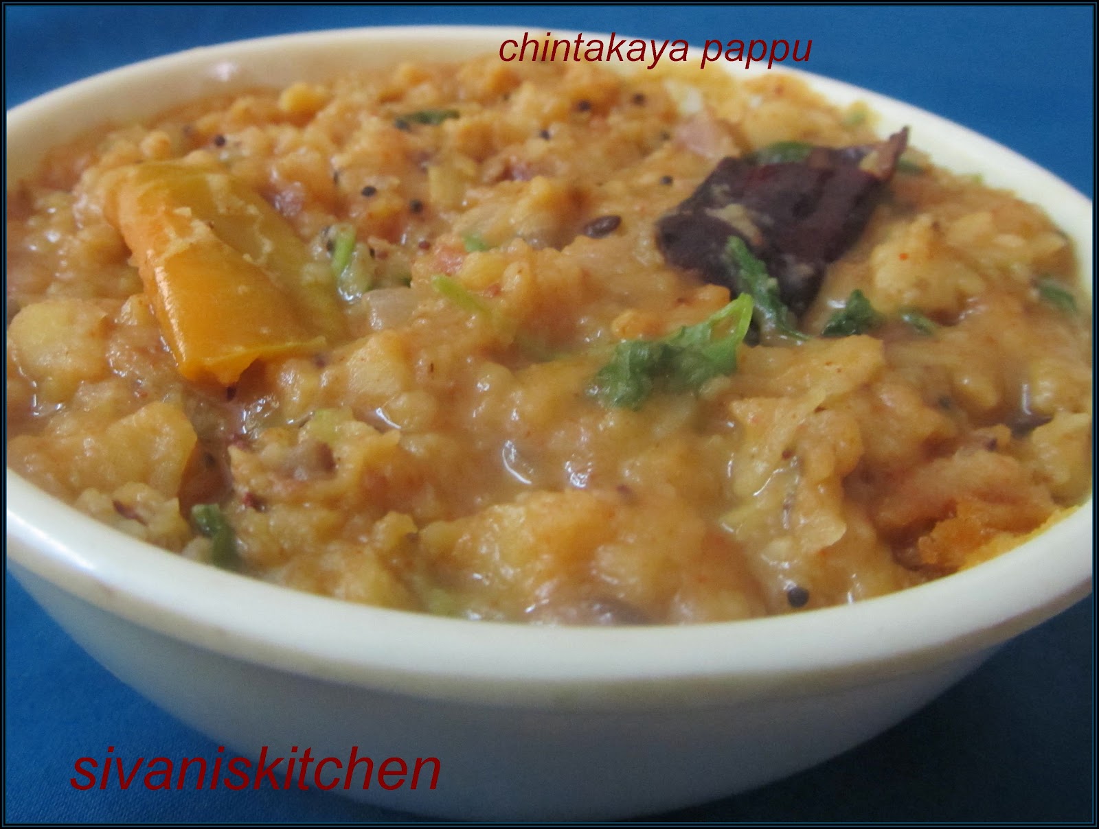 Sivani's Kitchen: Dal With Raw Chintakaya Thokku / Raw Tamarind Dal