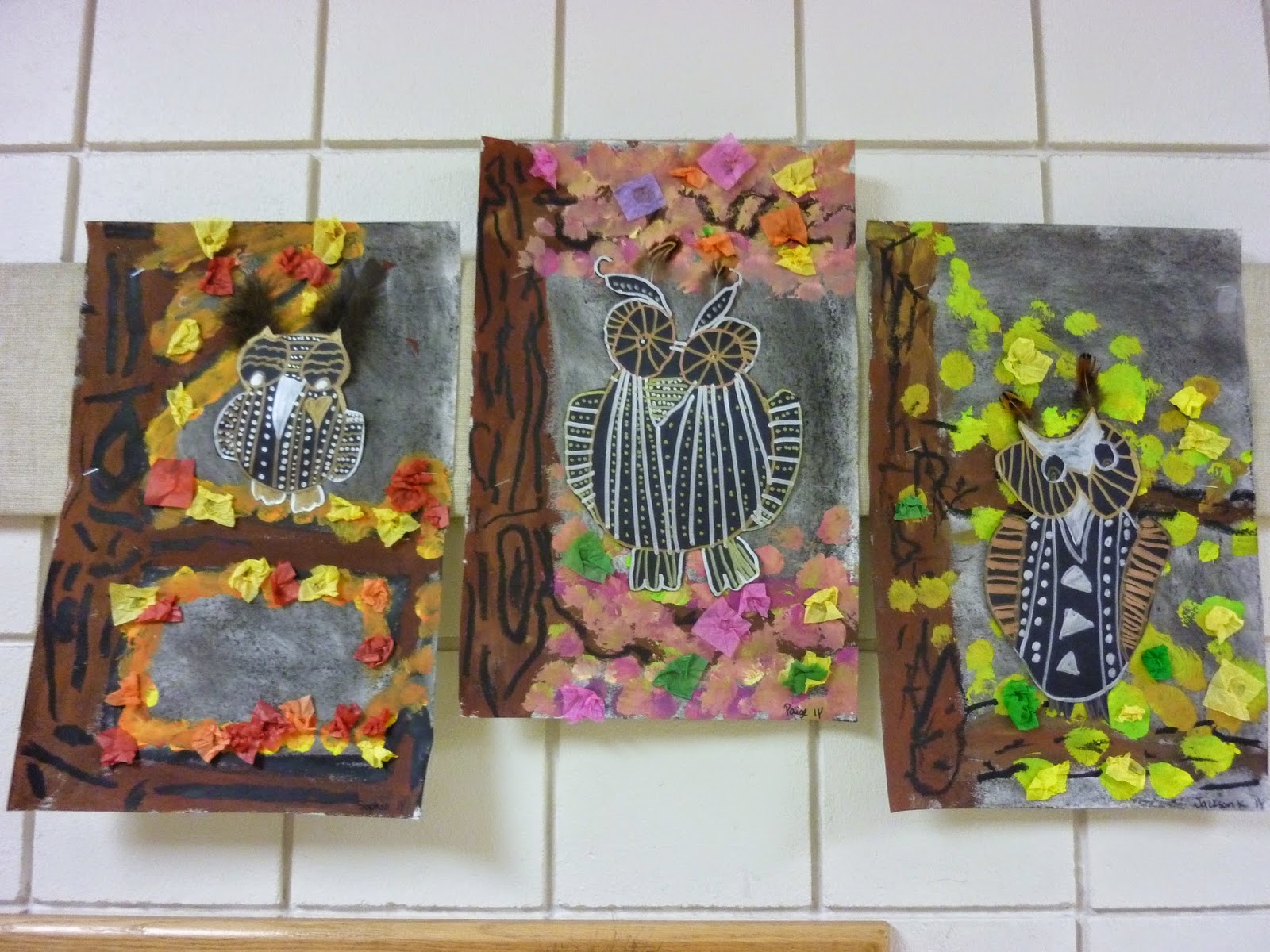 Mrs. Werner's Art Room: 1st Grade Fall Owls