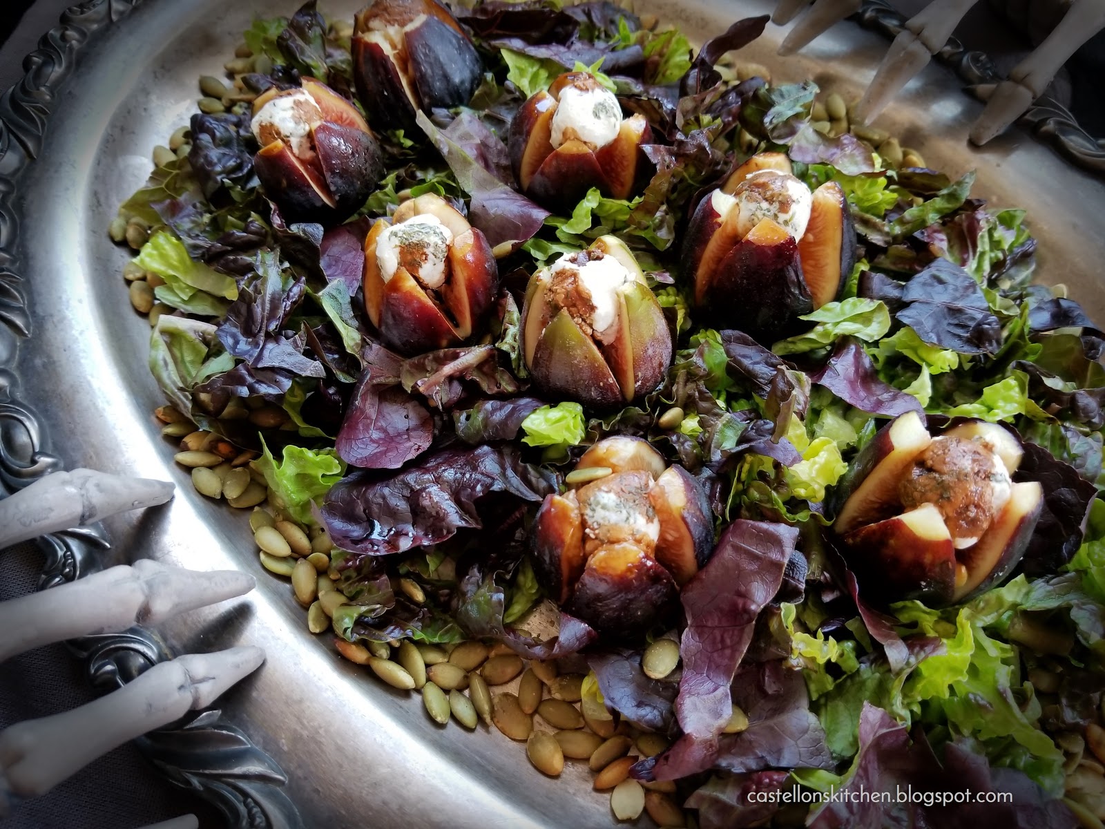 Castellon's Kitchen: Alien Pods (Fig and Goat Cheese Salad with ...