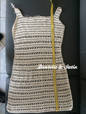 Dentelle et Satin: Robe de plage au crochet - Crochet : Beach dress
