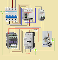 Esquemas eléctricos: contactor guardamotor con termostato