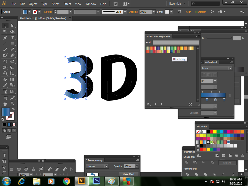 3D text in illustrator tutorial