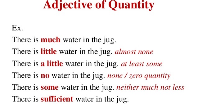 Adjective of Quantity or Numeric Adjective ~ Linguistics Glossary