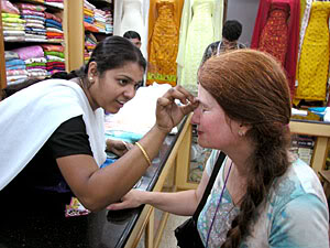 priyamaatadesigners: Try a bindi now with western wear