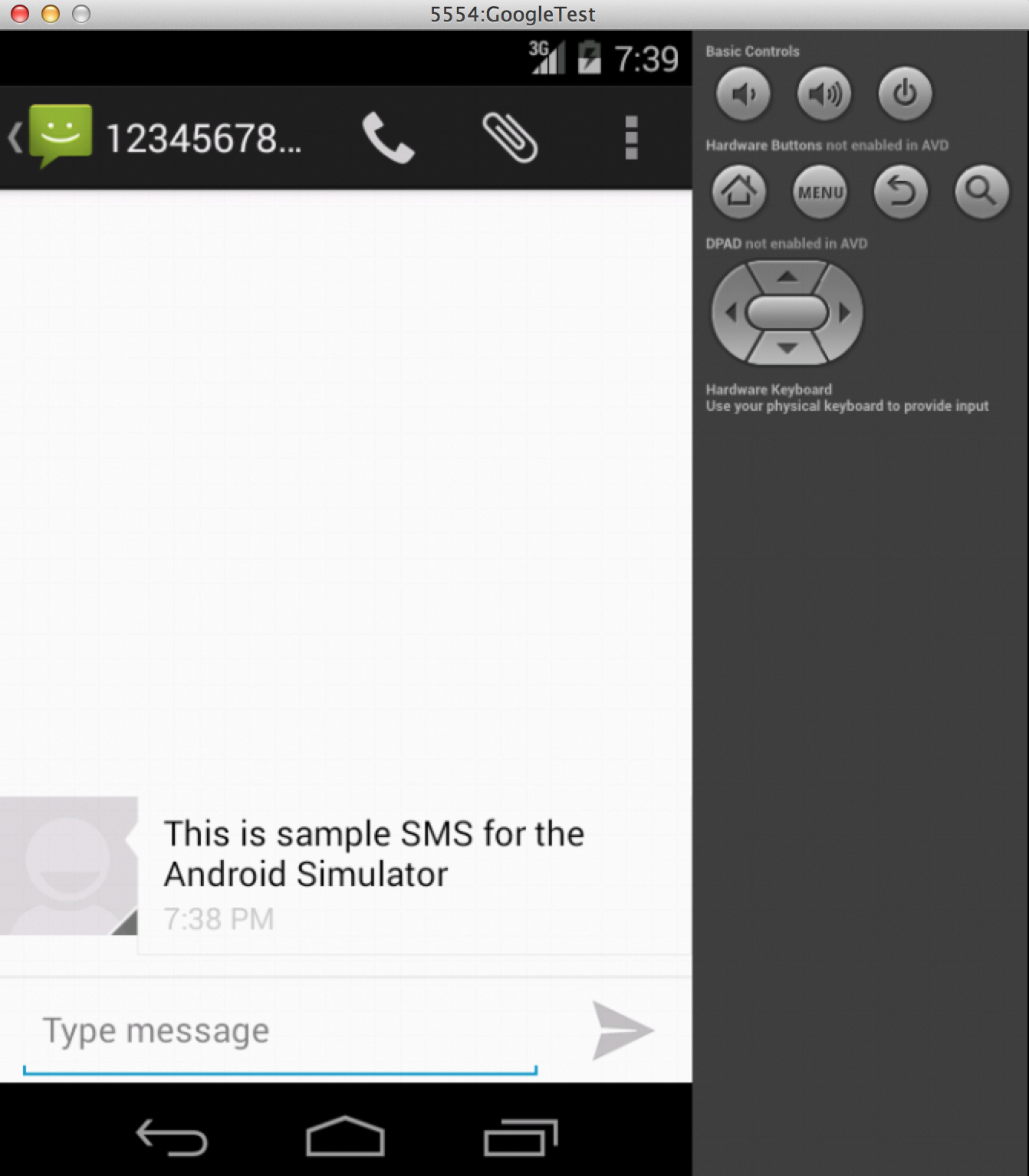Sunils Notes Sending Sms To Android Simulator