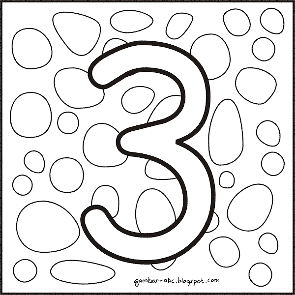 Lhn Arts: Mewarnai Gambar Angka 3 Tiga Contoh Gambar Mewarnai